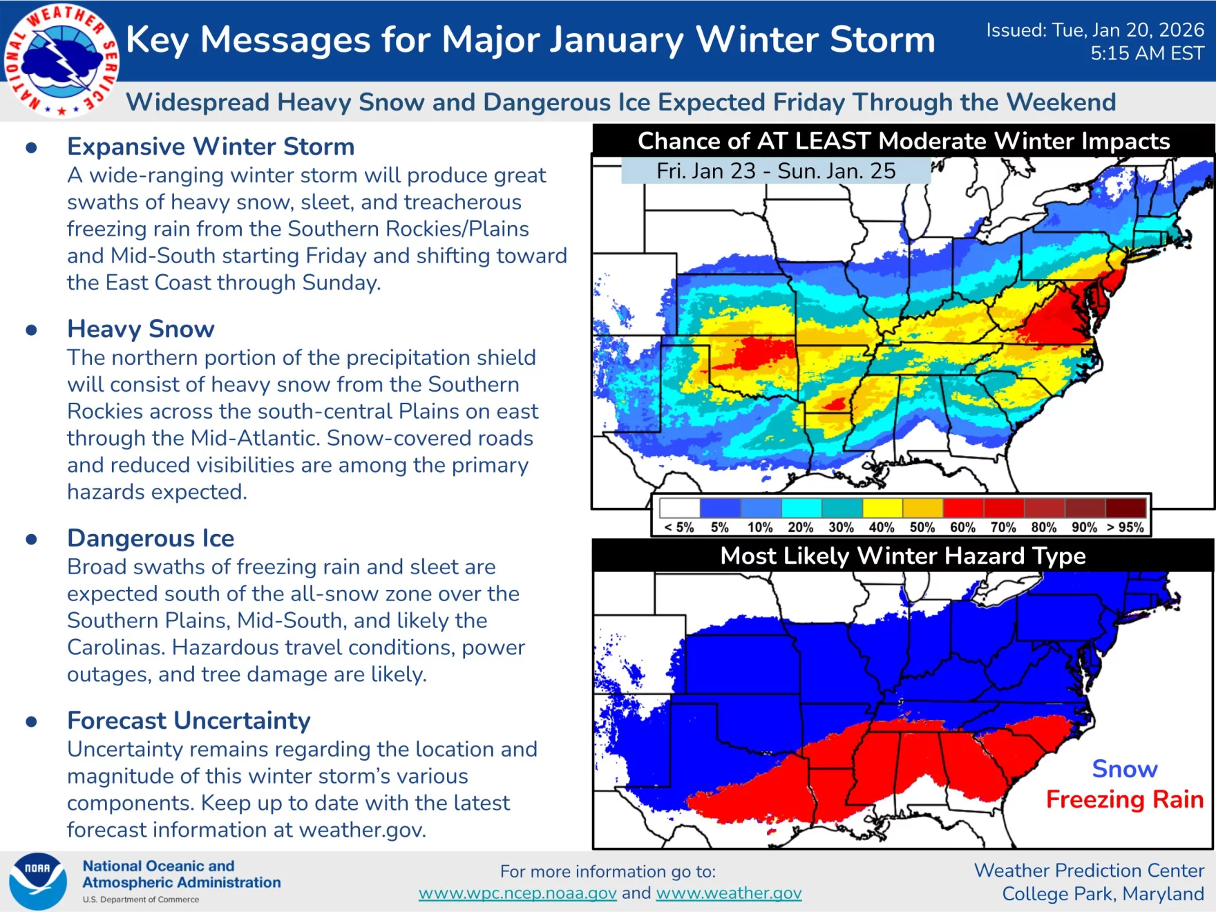 Widespread Snow And Ice Risks With Weekend Winter Storm - West Virginia ...
